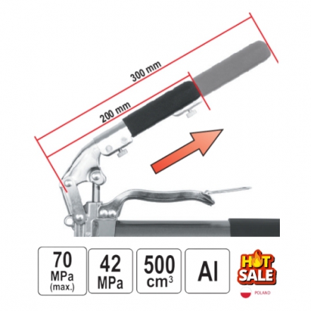 Yato YT-0704 Two-Way Hand Grease Gun 500cc – High-Pressure Polish ...