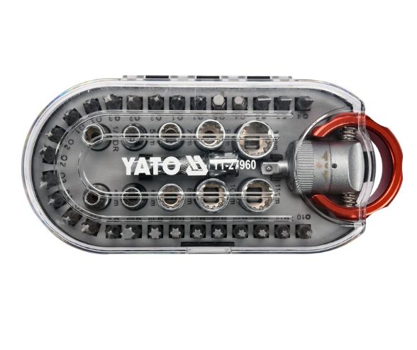 Bộ mũi vít đầu khẩu tay vặn 40 chi tiết Yato YT-27960 | Yato Tools