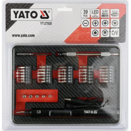 Bộ tua vít điện tử Yato YT-27930 39 chi tiết - Chính xác, bền bỉ, đa năng