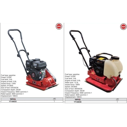 Máy Đầm Bàn Chạy Xăng 6.5HP 16KN Yato YT-84836 - Giải Pháp Đầm Nền Hiệu Quả